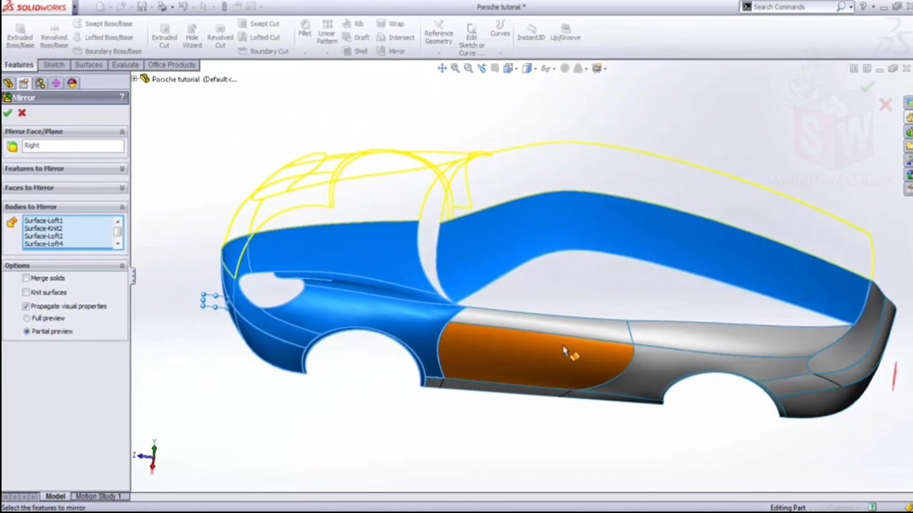How to model a car in SolidWorks-Part 06 | SolidWorks Share - YouTube