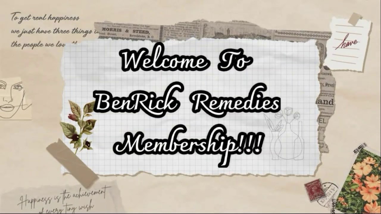 BENRICK REMEDIES MEMBERSHIP - YouTube