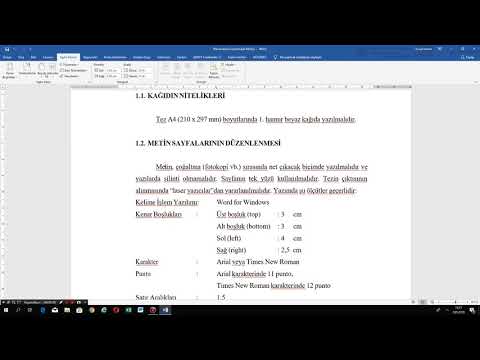 Microsoft word tek sayfa için Sayfa Düzeni, Kenar boşluğu ayarlama