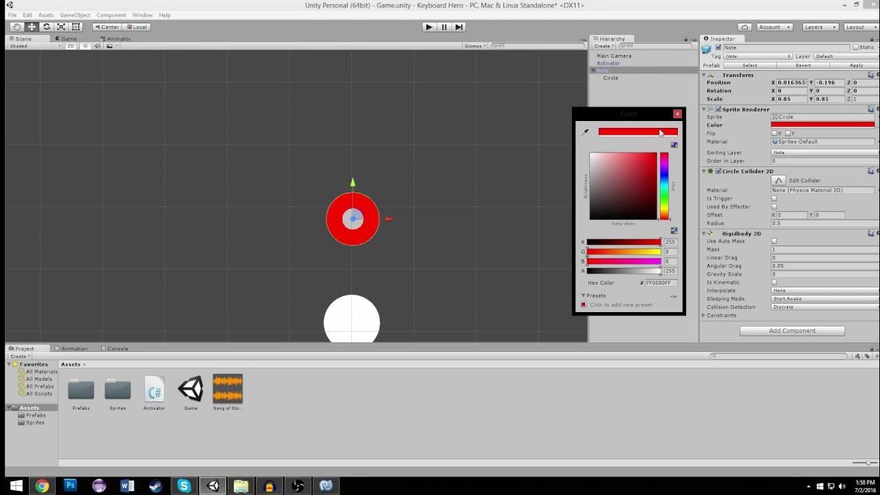 Unity Tutorial: Creating a Guitar Hero-Like Music Game 1 - YouTube