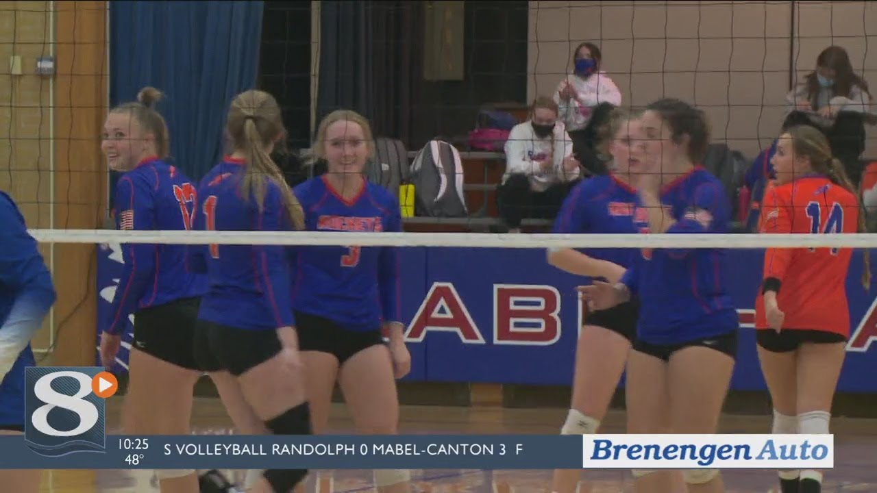 Mabel-Canton Volleyball rolls past Randolph - YouTube