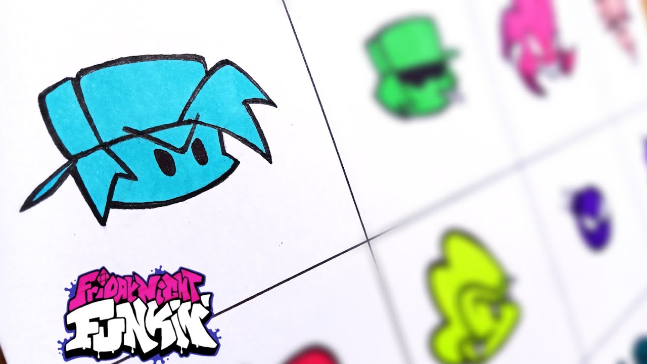Drawing Health Icons [ Friday Night Funkin ] Part 1 - YouTube