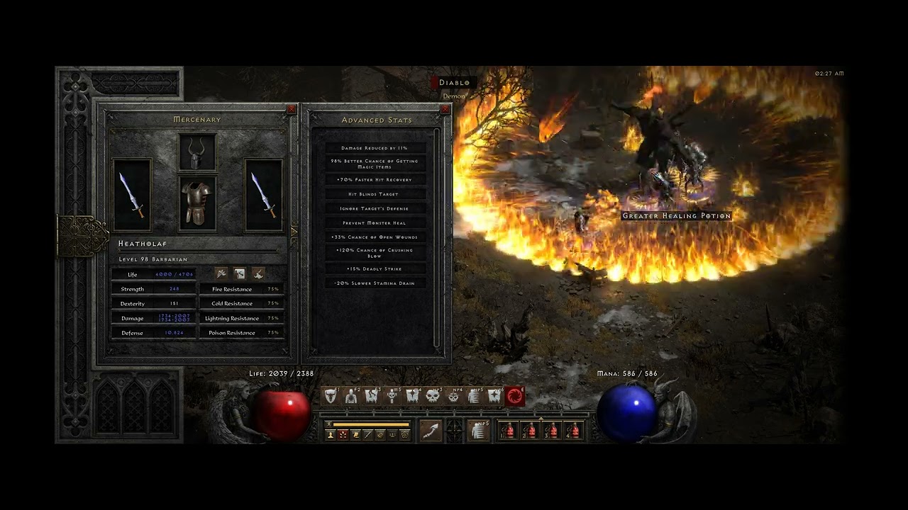 D2R 2.4 Offline - A5 frenzy merc 2x pb last wish (34might aura) / gface ...