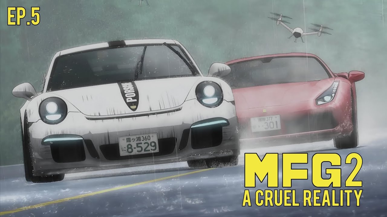 MF Ghost 2 - Ishigami Porsche 911 GT3 VS Akaba Ferrari 488 GTB | #MFゴースト | episode 5 | 4K HD ...