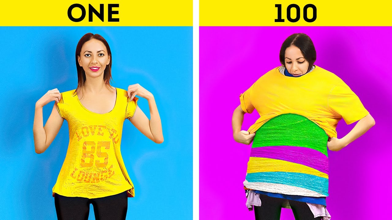 100-layers T-SHIRT Challenge! Have fun with friends! #Shorts - YouTube