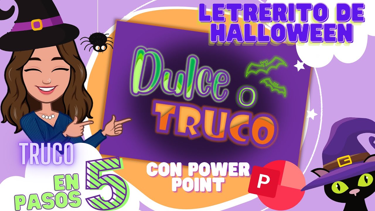 LETRAS HALLOWEEN con PowerPoint | EL MEJOR TRUCO FÁCIL en solo 5 pasos ...