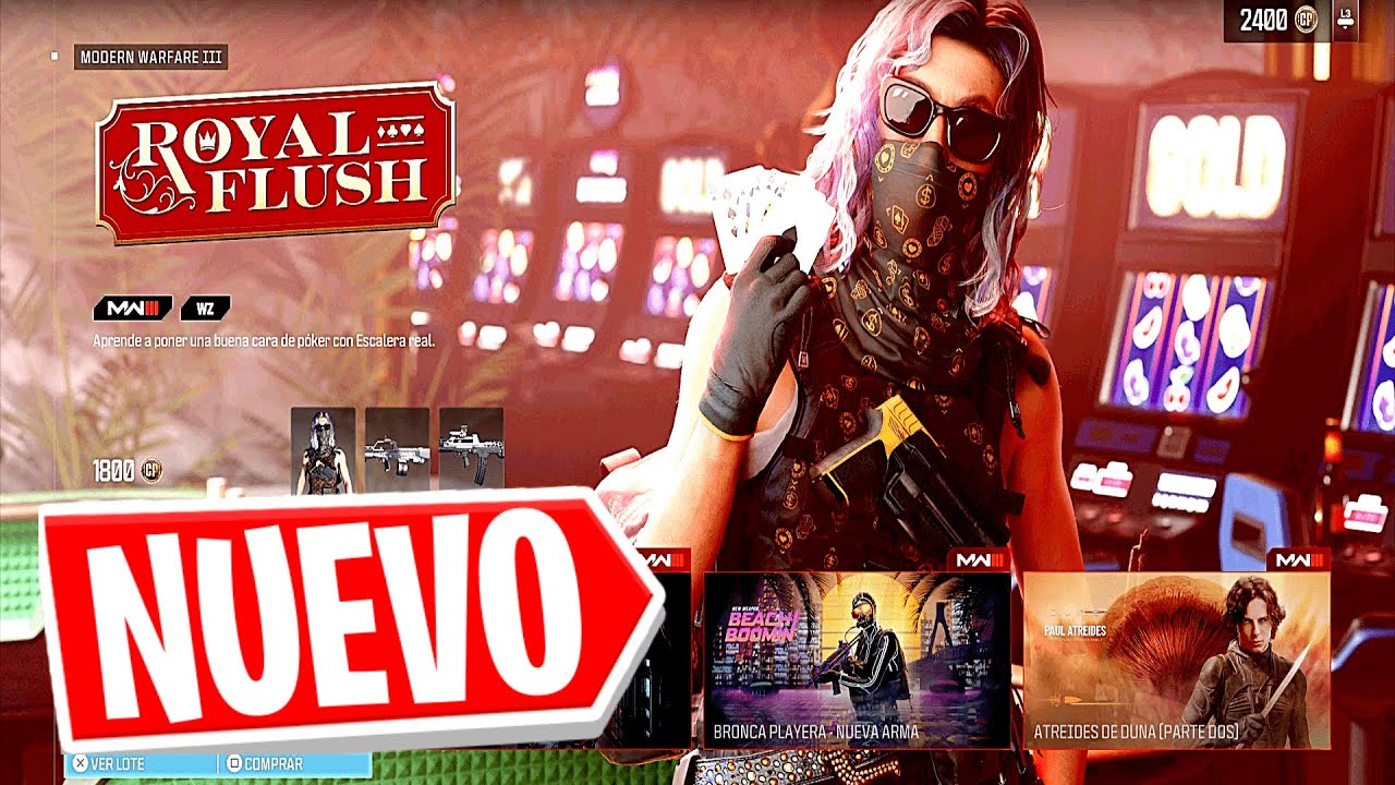 *ESCALERA REAL* NUEVO LOTE *FLUJO DE EFECTIVO* NUEVA SKIN *ROYAL FLUSH* MODERN WARFARE 3 ...
