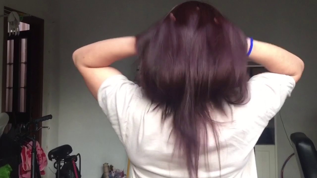 Capelli Viola Scuro Ombre Lisci Lunghi Straight Dye Tinta Colore Long ...