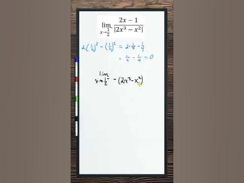 Limit solving (rational equation with absolute value) - YouTube