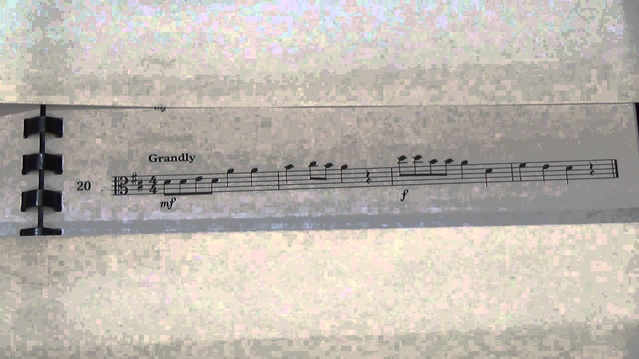 Viola Grade 1 Sight Reading No 20 Grandly - YouTube