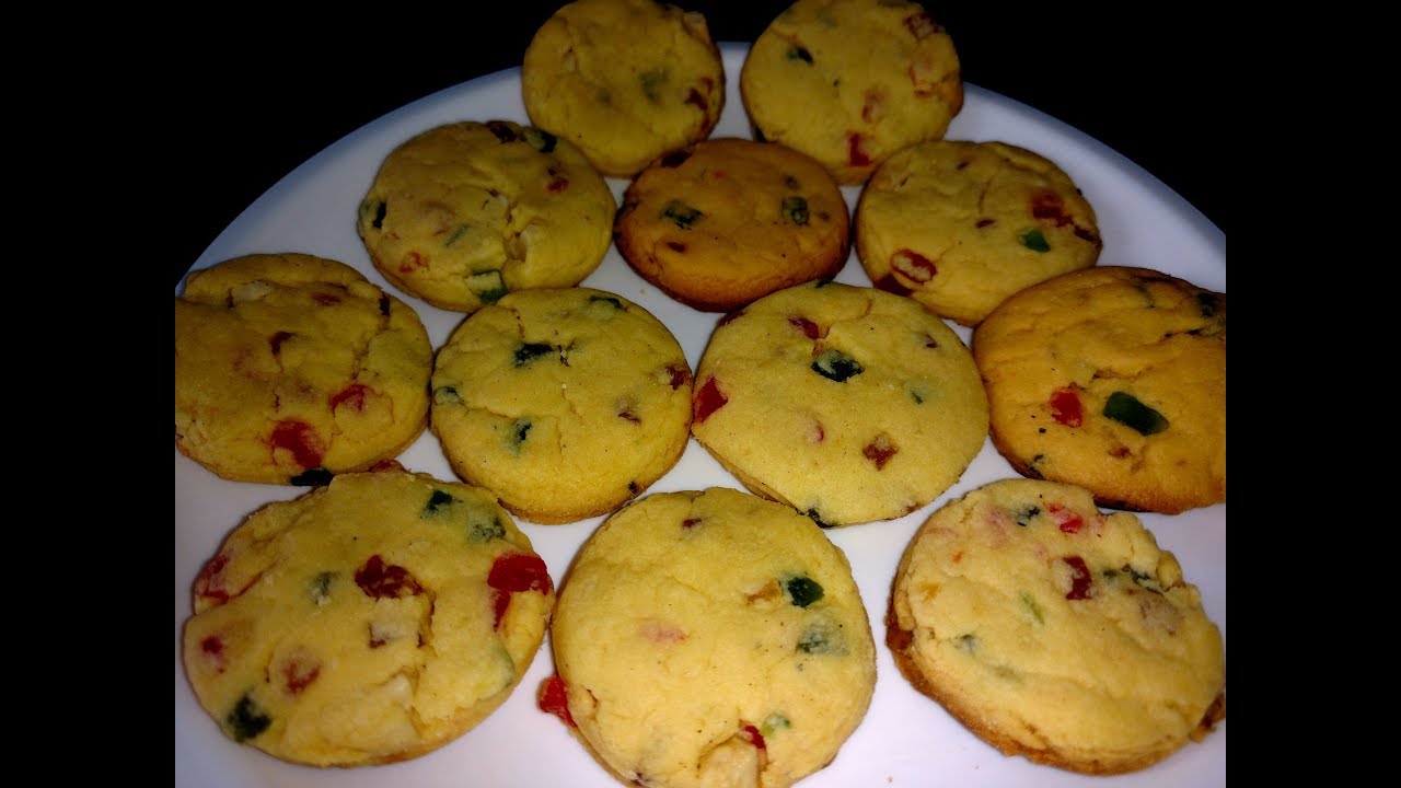 Eggless Tutti Frutti Biscuits Recipe (English Subtitles) - YouTube