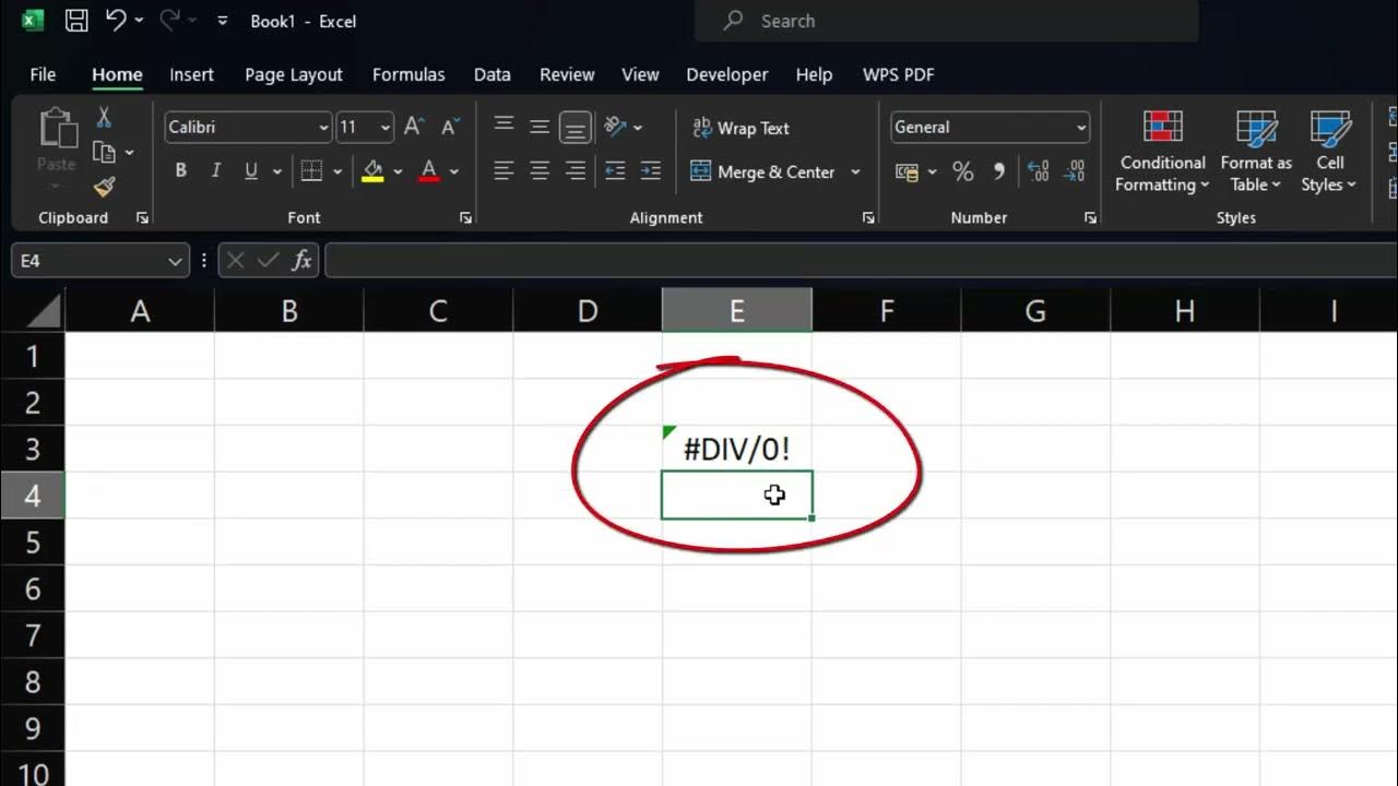 #Div error in Microsoft Excel@COMPUTEREXCELSOLUTION #excel #microsoftexcel #spreadsheet - YouTube