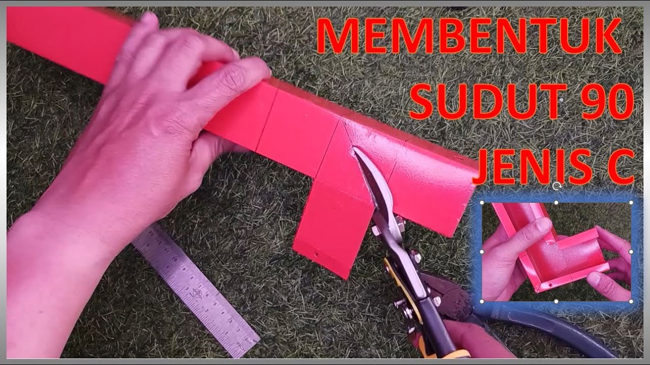 cara membentuk sudut 90 jenis C sesalur logam @ 90 degree trunking ...