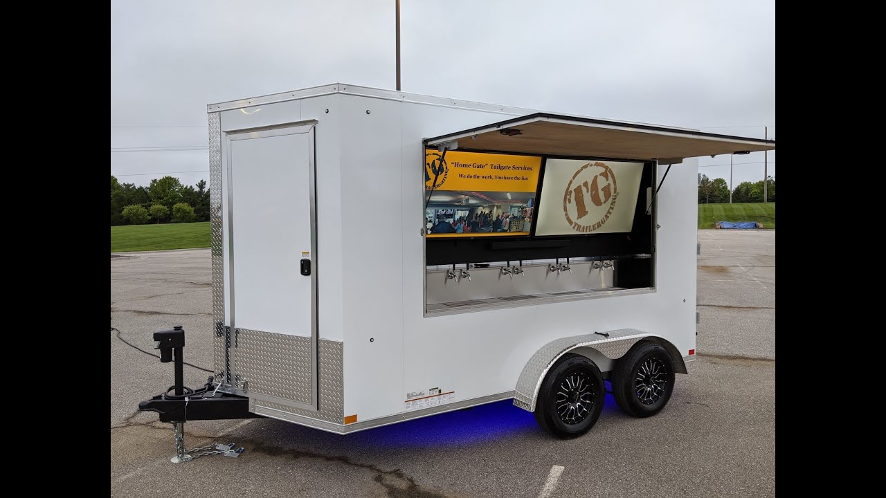TG Trailers 7x12 Entertainers Refrigerated Draft Trailer - YouTube