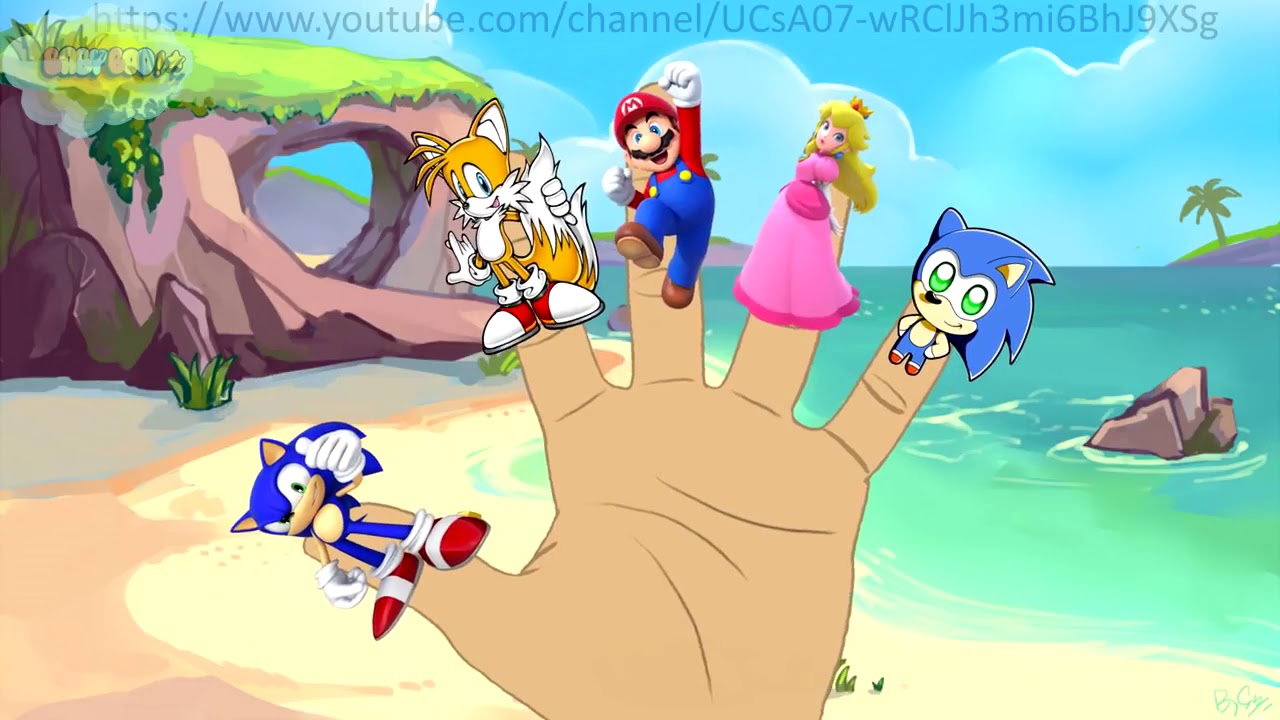 Finger family song Mario Sonic, Nursery Rhymes, video for children ...