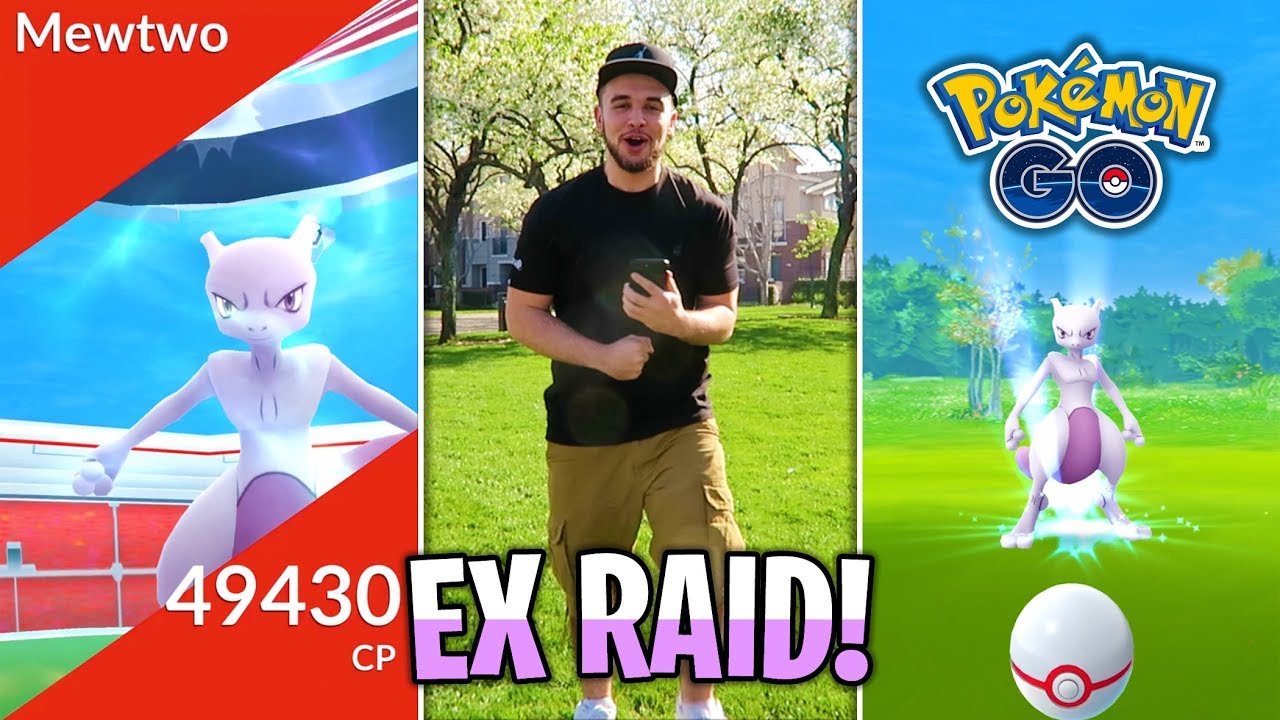 FIRST EVER LEGENDARY MEWTWO RAID IN POKÉMON GO! BATTLING MEWTWO IN EX ...