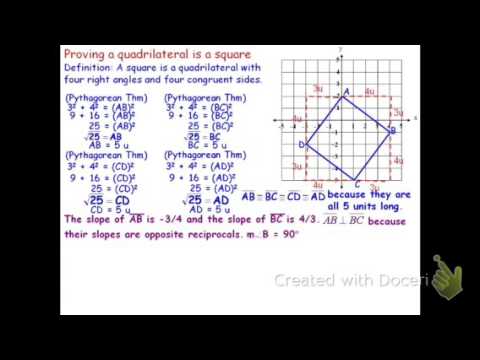 Proving a Quadrilateral is a Square - YouTube