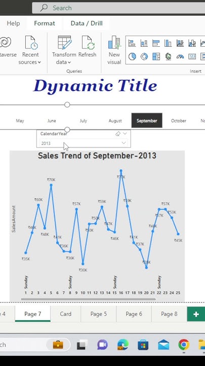 How to create dynamic Title Quickly in Power Bi #powerbi #chart #dashboard #learnpowerbi#chart ...