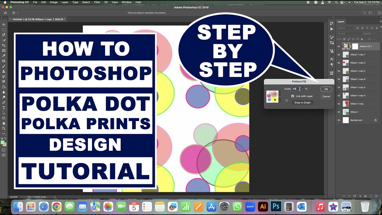 how to photoshop polka dot Polka prints design step by step tutorial # ...