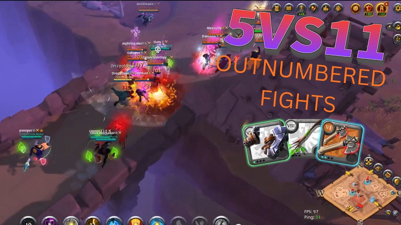 Outnumbered Brawling PvP | Albion Online Smallscale - YouTube