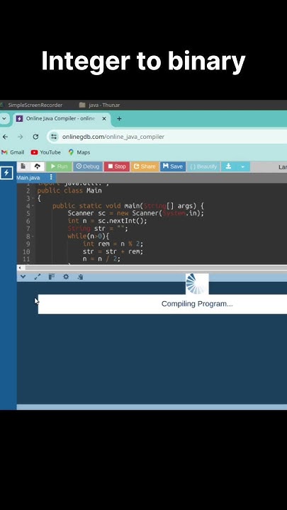 integer to binary java #leetcodejava #programming #integer #binary - YouTube