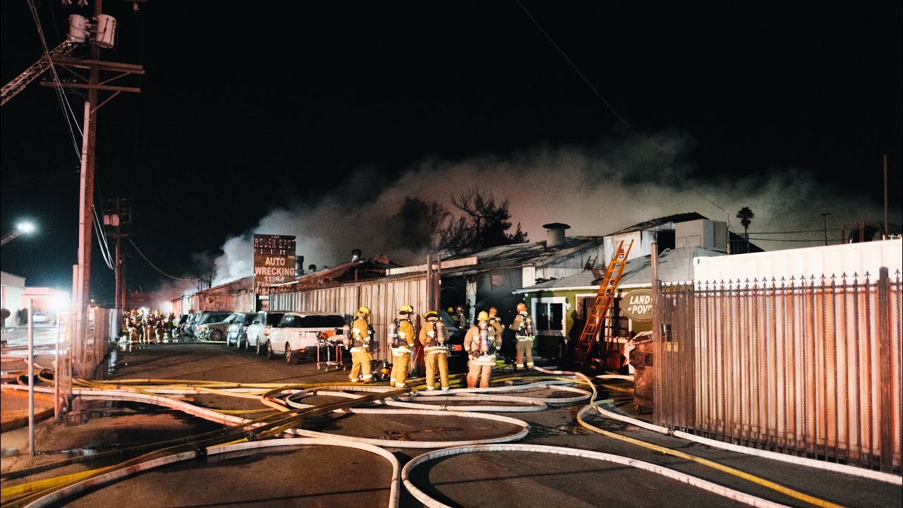 #lafd Sun Valley Wind Driven Structure Fire - YouTube