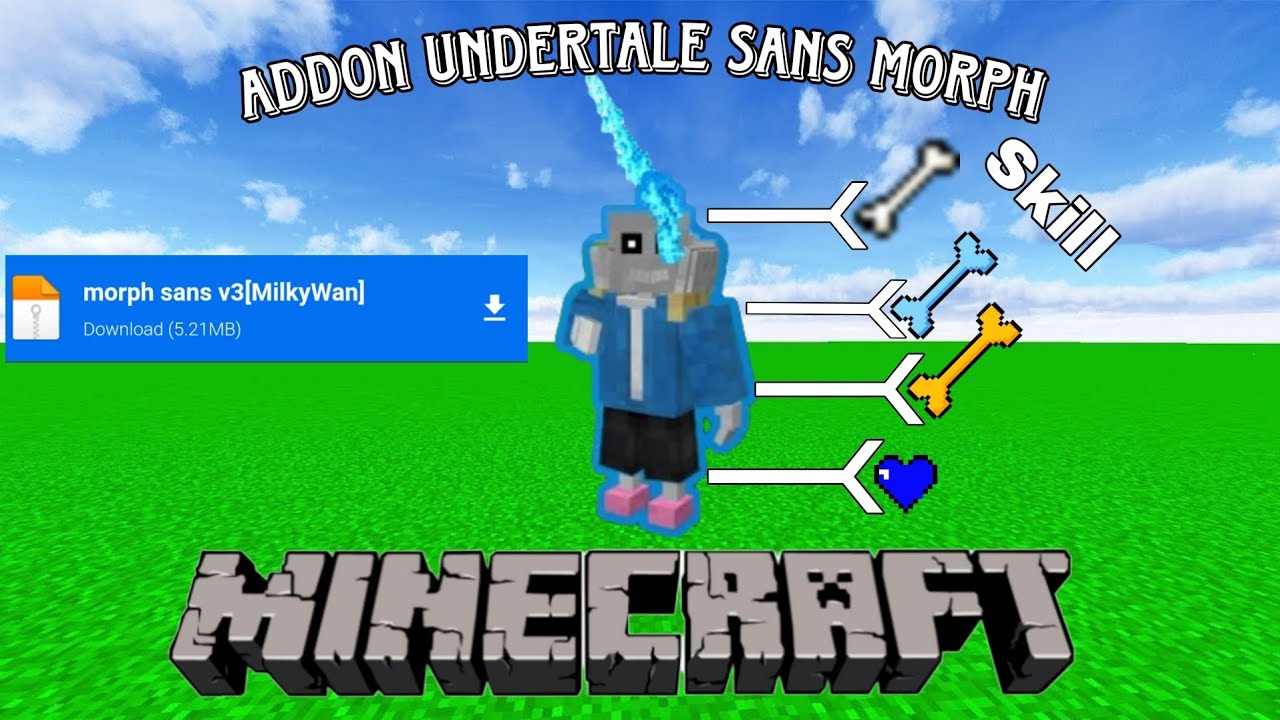 Addon Undertale sans morph Minecraft Bedrock/Pe|TuHacker MC - YouTube