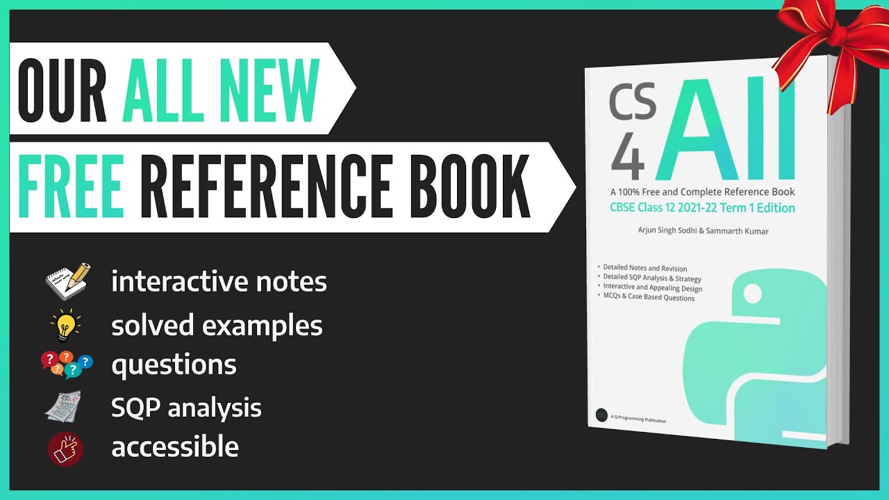 Launching CS4A - A 100% FREE and Complete Reference Book for the CBSE ...