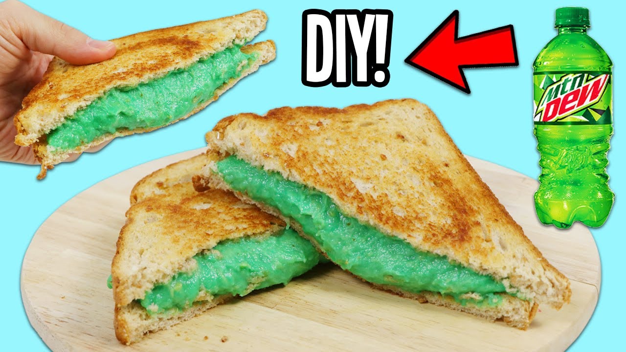 How to Make Mountain Dew and Coca Cola Soda Grilled Cheese! - YouTube
