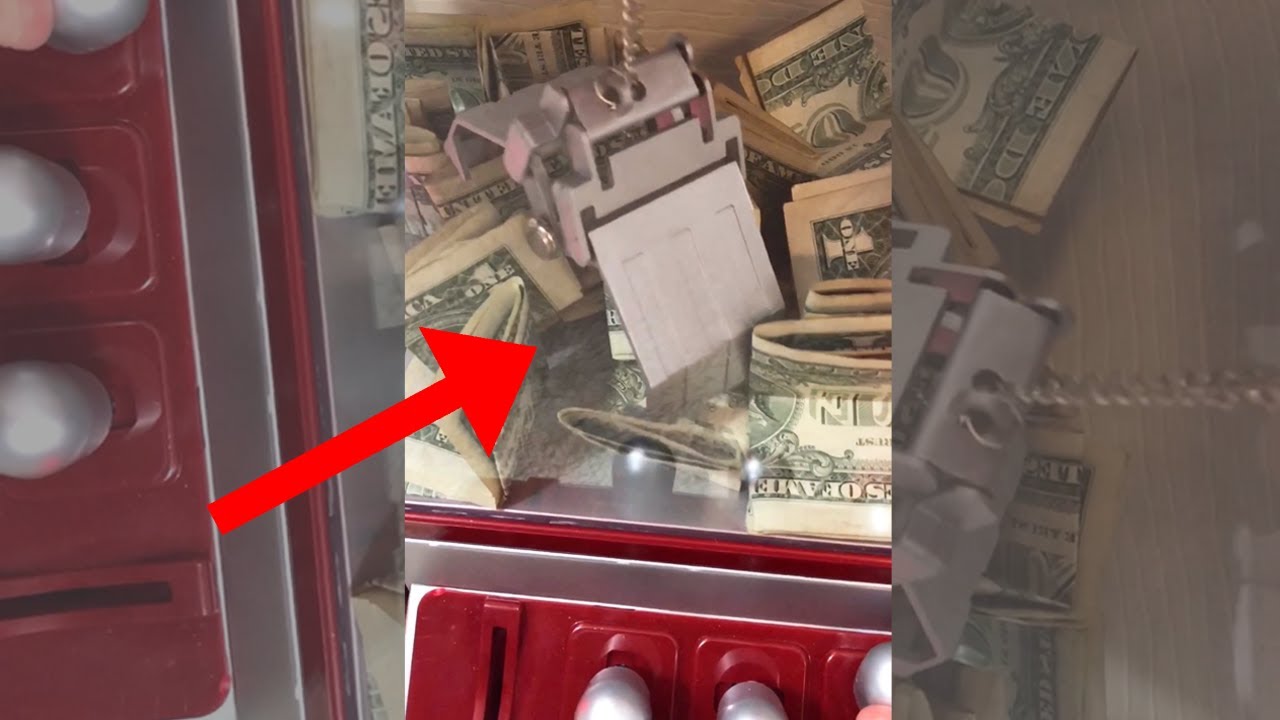 Mini Claw Machine with Money Inside!! - YouTube