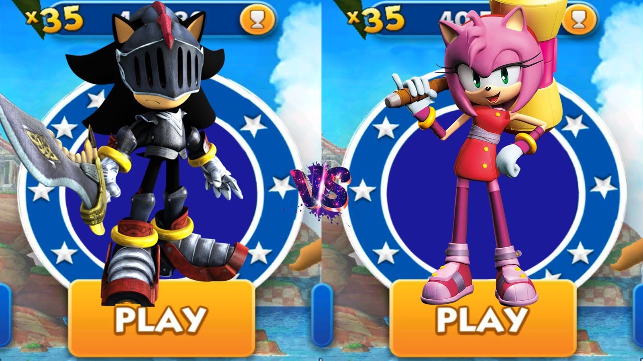 Sir Lancelot vs Amy Pink SonicDash - YouTube