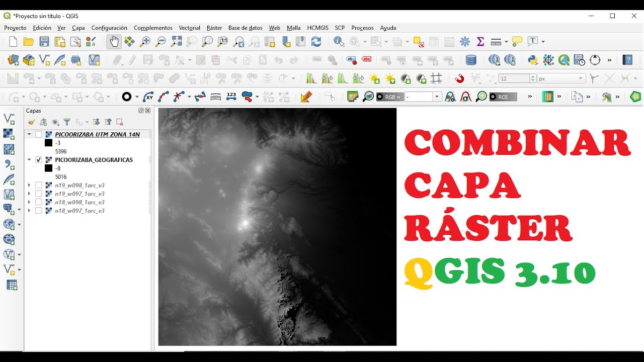 Combinar Capas Raster en QGIS 3.10 - YouTube