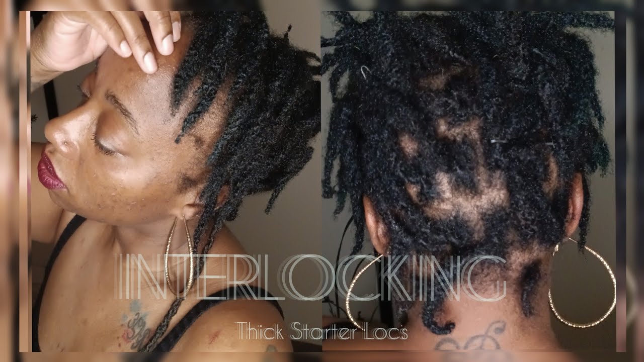 🕸Interlocking Thick Starter Locs| Starter Loc Journey - YouTube