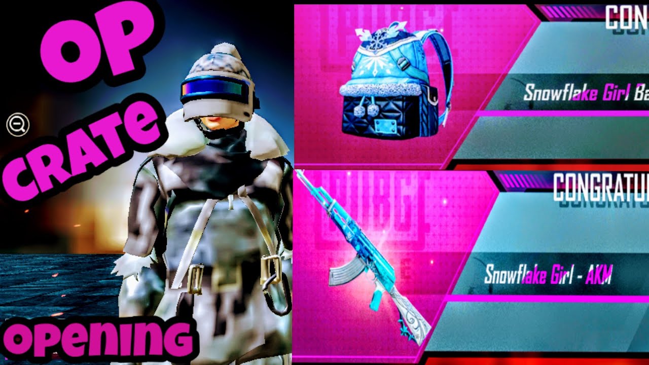 Got New snowflake-akm Skin,20 brand new premium crate opening in Pubg ...
