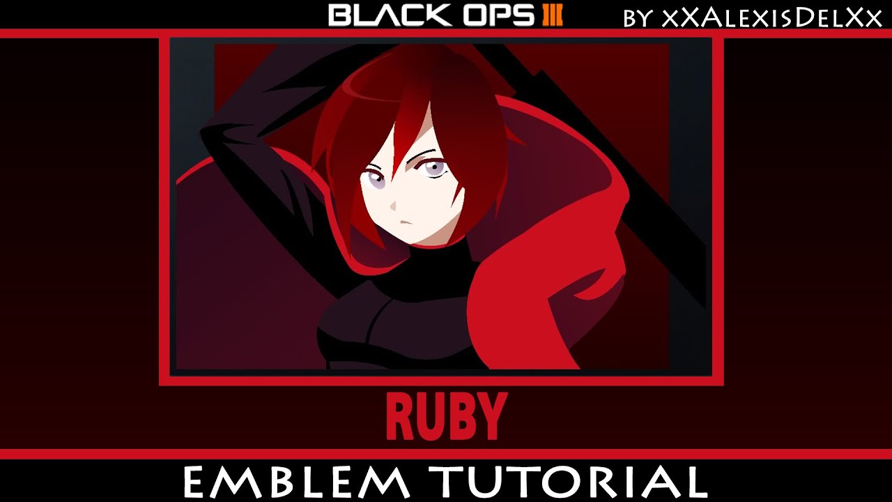 Black ops 3 - Emblem Tutorial - RWBY - Ruby - YouTube