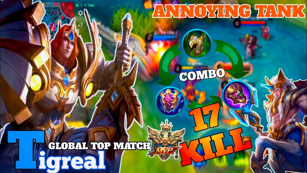 Tigreal 100% Annoying Tank - Build Top 1 Global Tigreal ~ MLBB ...