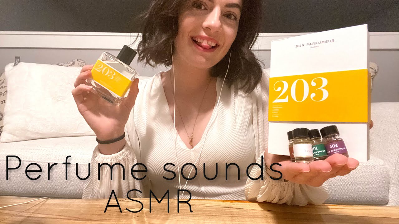 ASMR | perfume tapping, liquid sounds, gentle whispering | Bon ...