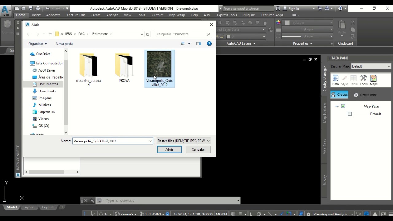 Como adicionar uma imagem raster no AutoCAD Map - YouTube