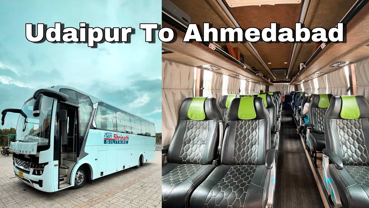 Bharat Benz 2x1 AC Seater Business Class Bus Udaipur To Ahmedabad