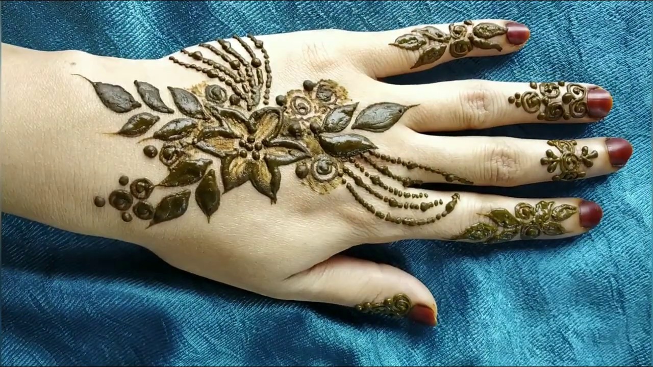 Arabic Gulf Style Mehndi Design || Beautiful and Attractive Design ...