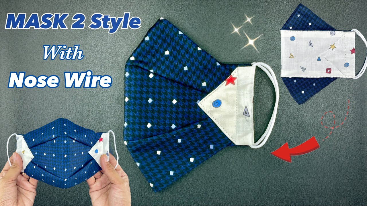 NEW Design Mask Making ideas 3 Layers & 2 in 1 Style with a Nose Wire ...