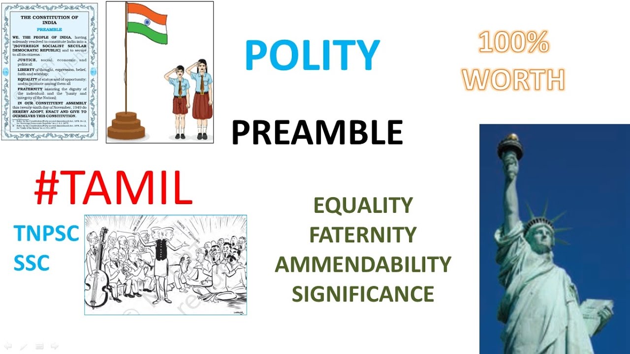 preamble equality fraternity amenability and significance - YouTube