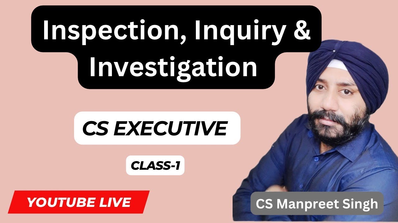 Inspection , inquiry & Investigation - YouTube