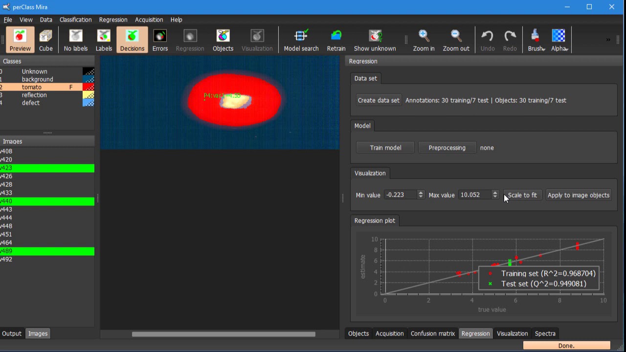 Tomato brix estimation using hyperspectral imaging - YouTube