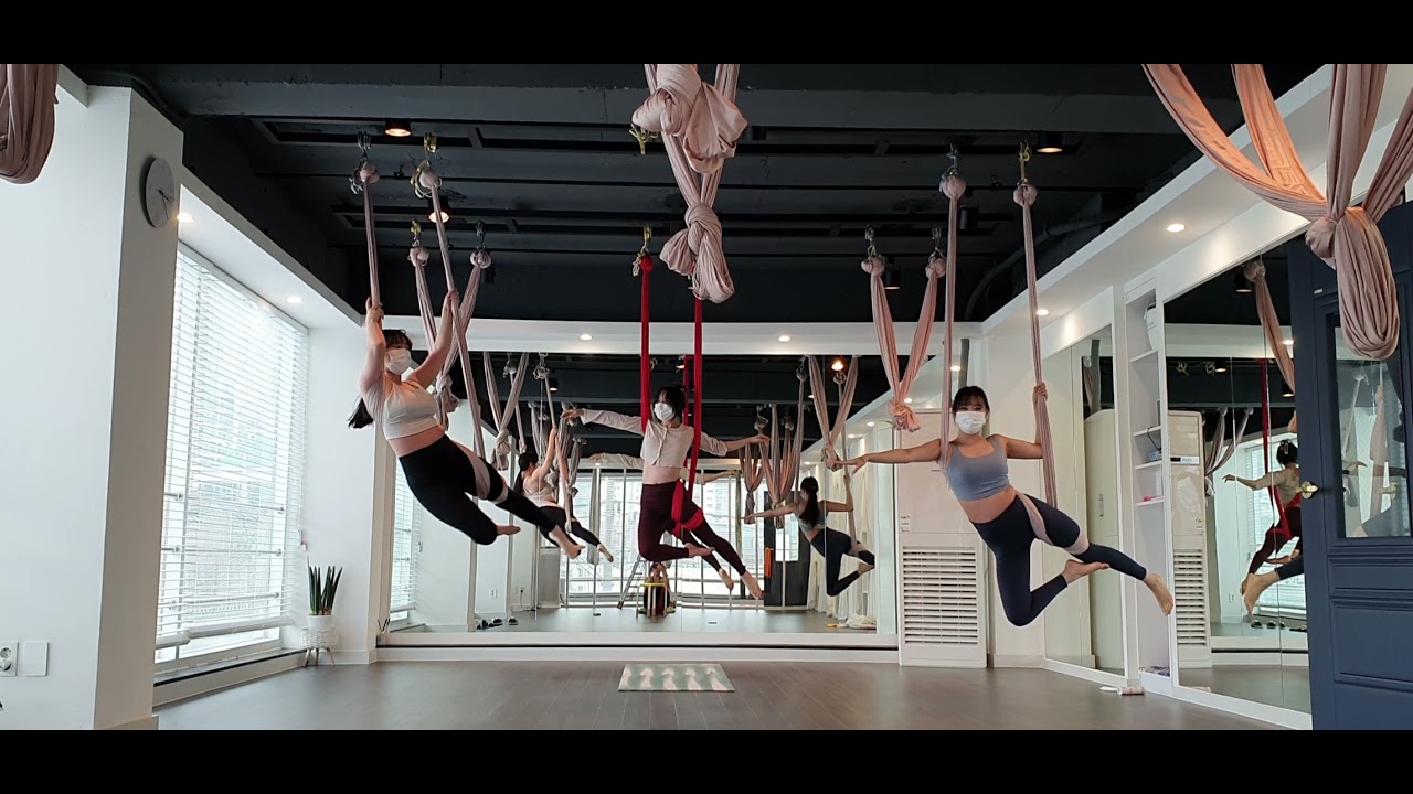 플라잉요가 에어리얼요가 Flyingyoga 온더팅커벨 Youtube
