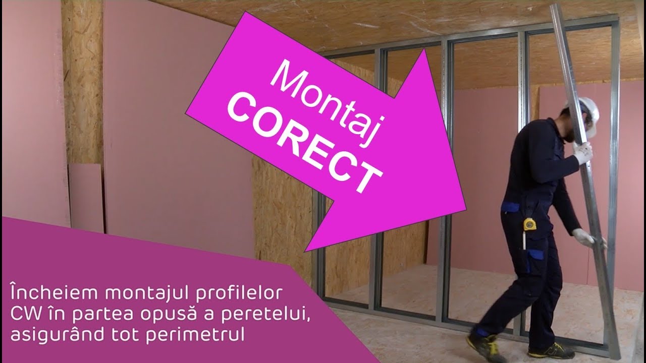 Montaj perete gips carton cu inaltime foarte mare | GHID VIDEO - Siniat ...