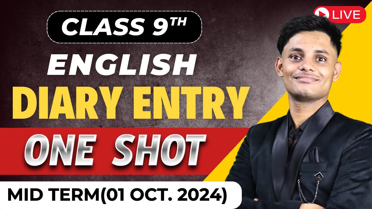Diary Entry🔥 || Class 9th || CBSE - YouTube