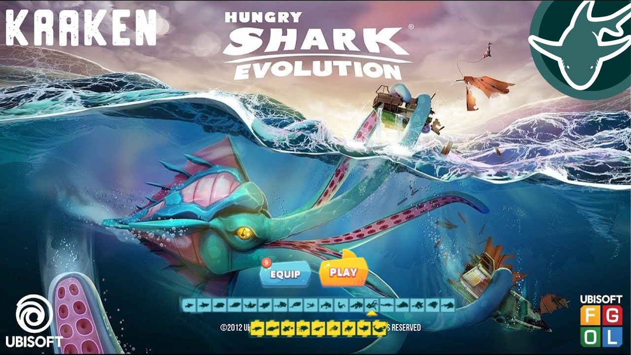 Hungry Shark Evolution - Kraken Gameplay - Mod All Sharks Unlocked ...