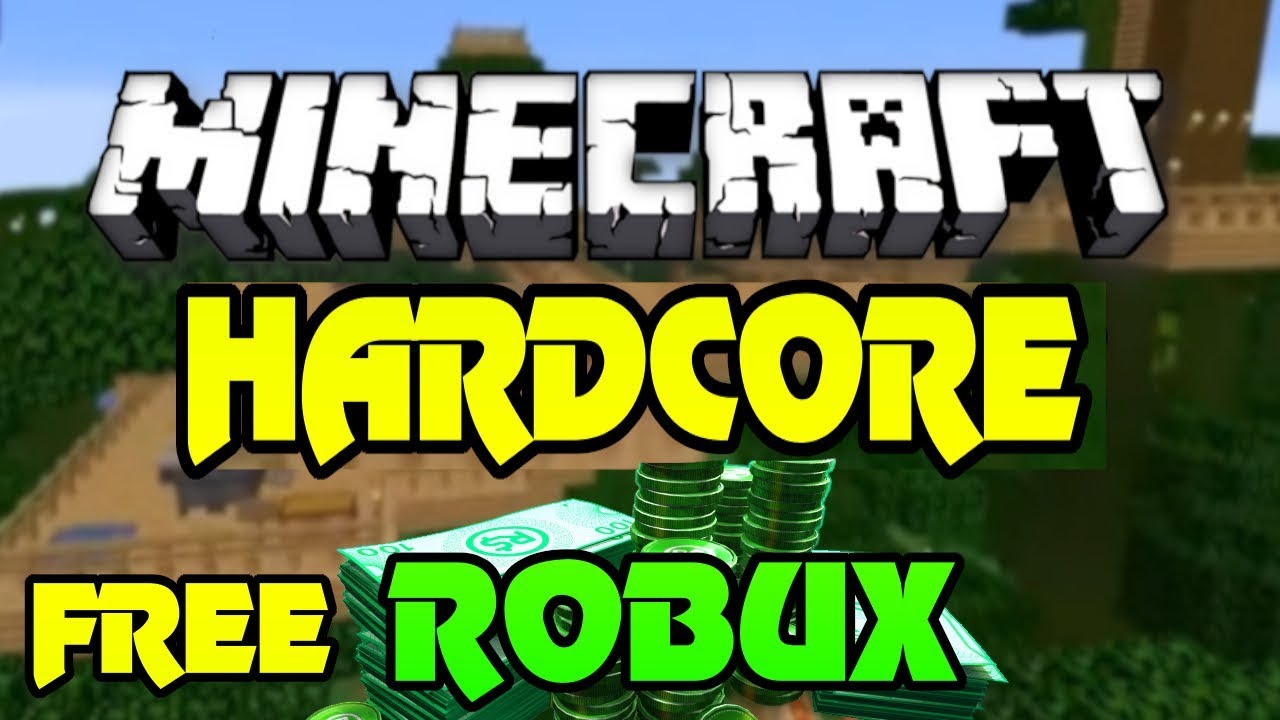 🔴 FREE ROBUX GIVEAWAY!! | Minecraft HARDCORE! | 800 ROBUX GIVEAWAY IF I ...