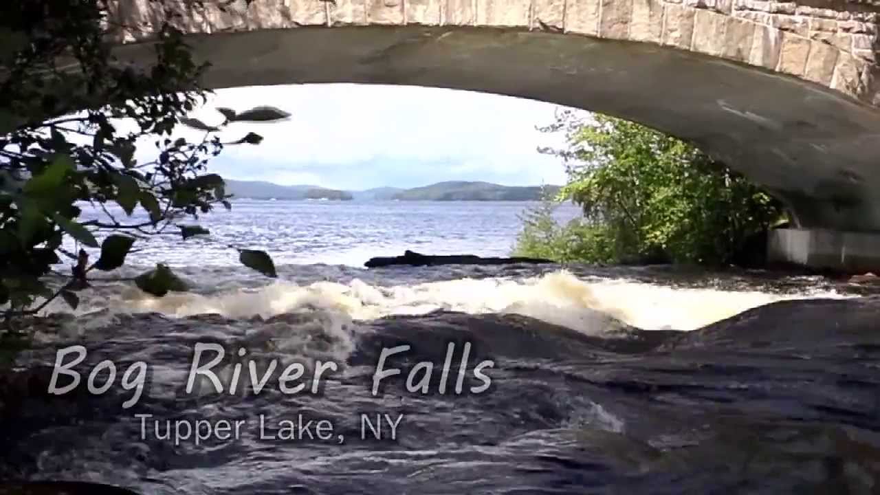 Bog River Falls flowing into Tupper Lake - YouTube